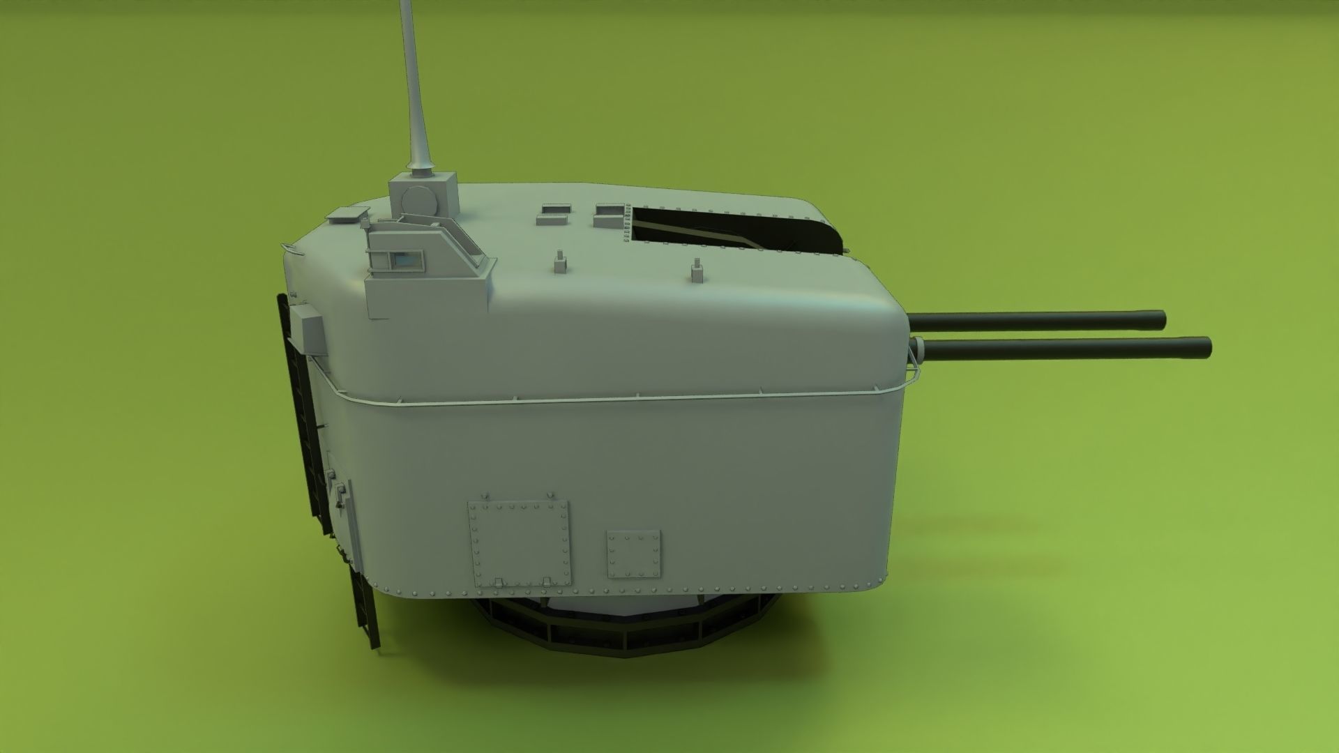 3D model Twin gun Mark6 Turret VR / AR / low-poly | CGTrader