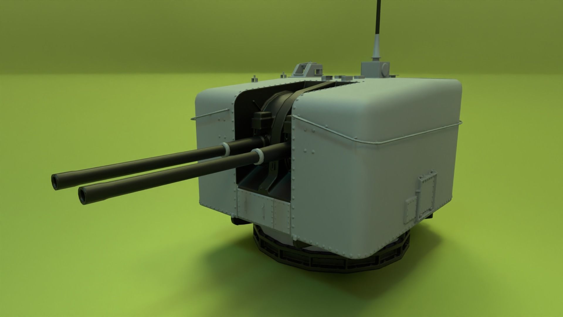 3D model Twin gun Mark6 Turret VR / AR / low-poly | CGTrader