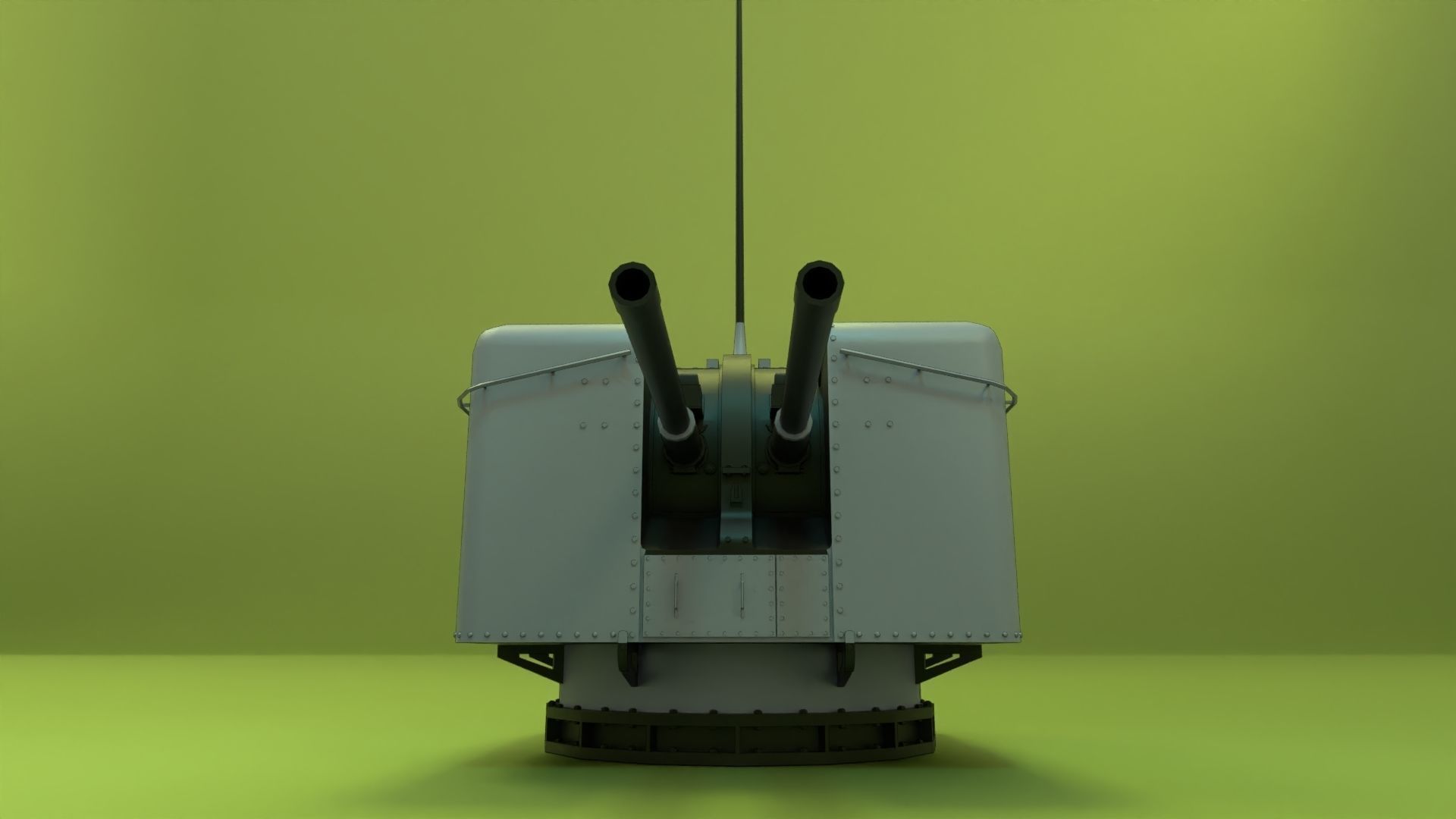 3D model Twin gun Mark6 Turret VR / AR / low-poly | CGTrader