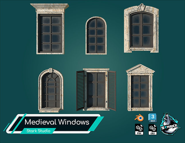 3D model Old Windows VR / AR / low-poly | CGTrader