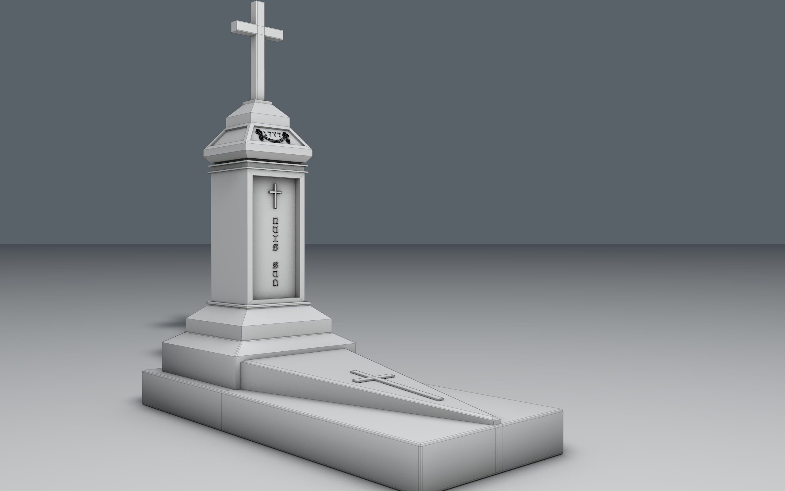 3D model Cemetery 3d model VR / AR / low-poly | CGTrader