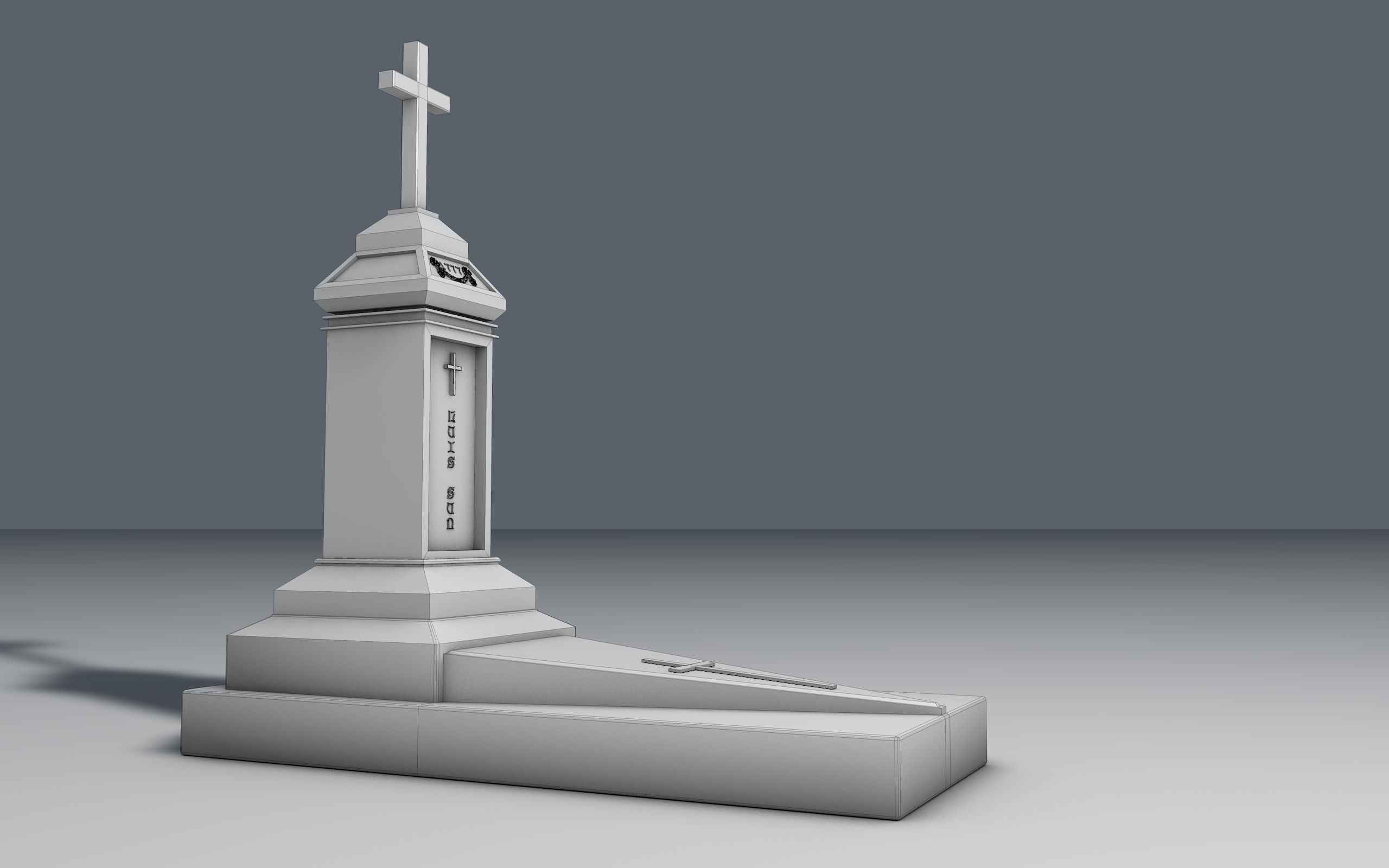 3D model Cemetery 3d model VR / AR / low-poly | CGTrader