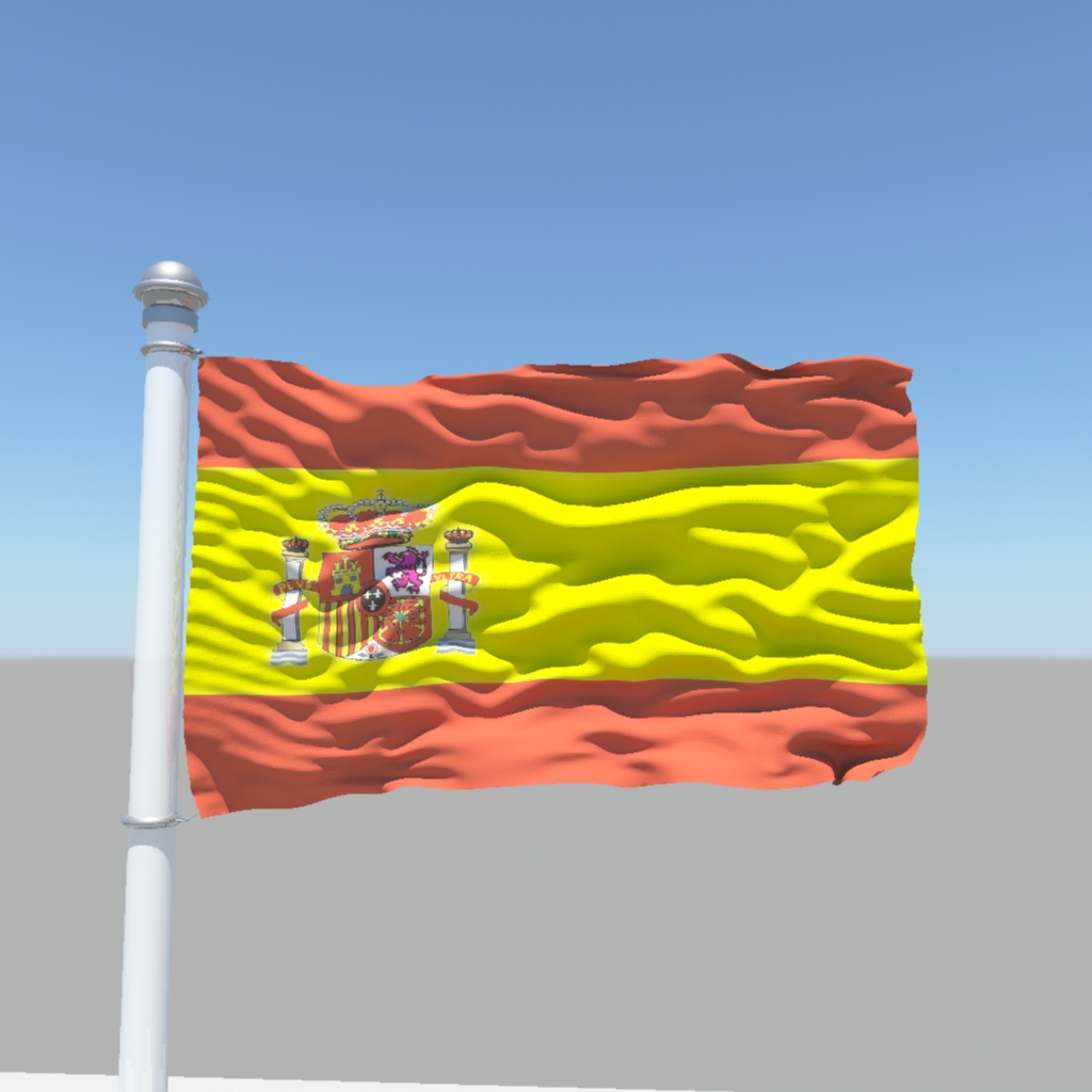 Spain flag 3D model | CGTrader