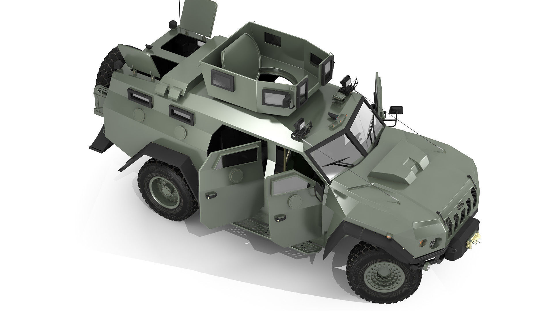 Military vehicle 3D model animated rigged | CGTrader