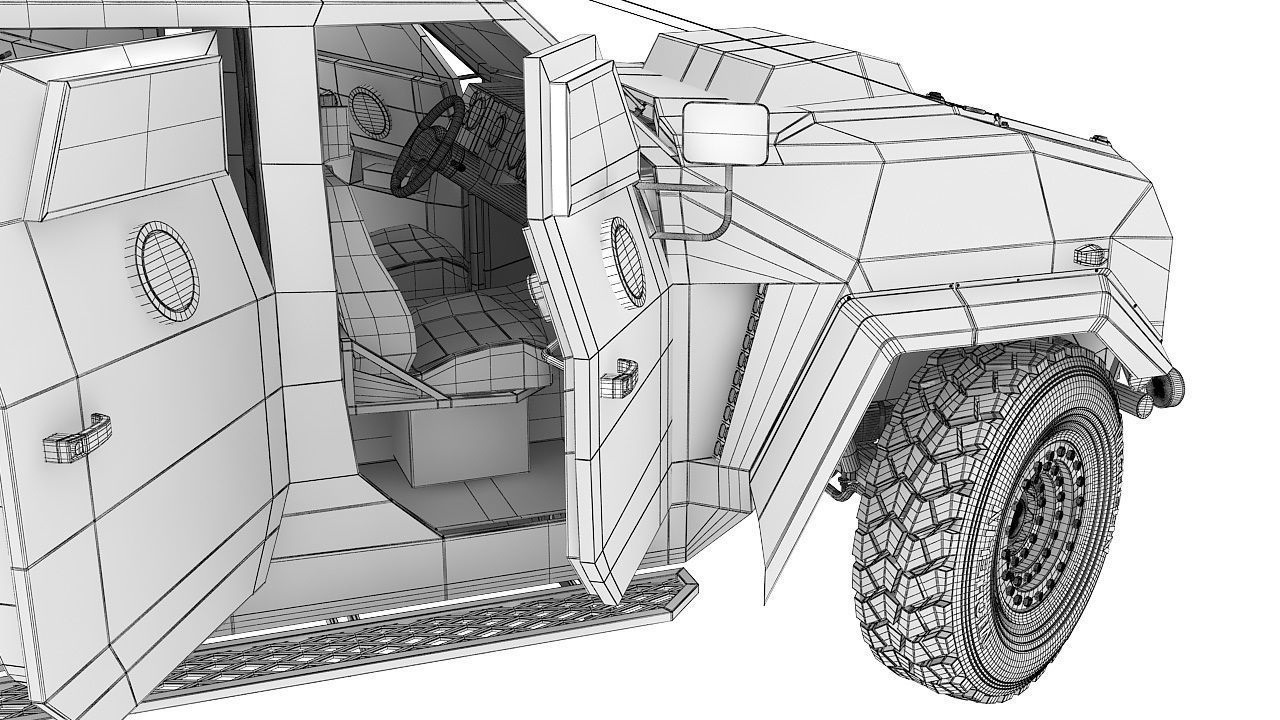 Military vehicle 3D model animated rigged | CGTrader