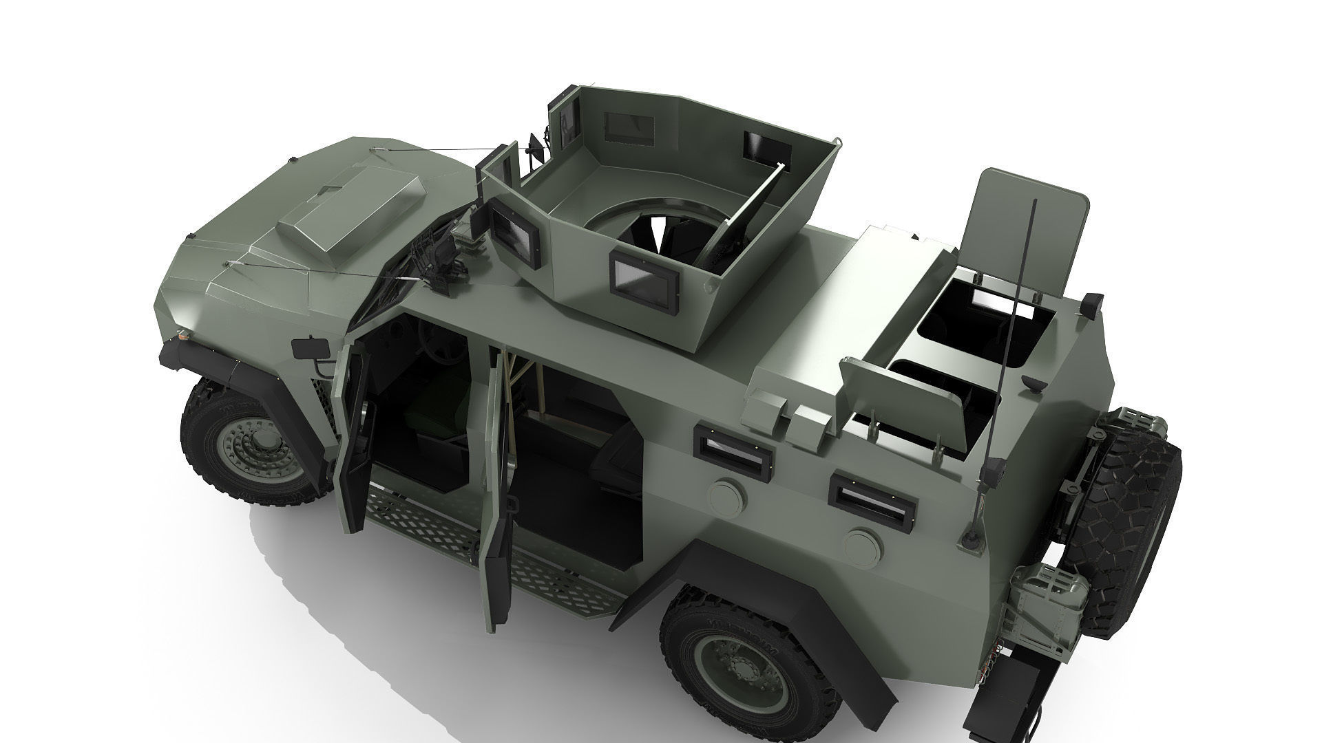 Military vehicle 3D model animated rigged | CGTrader