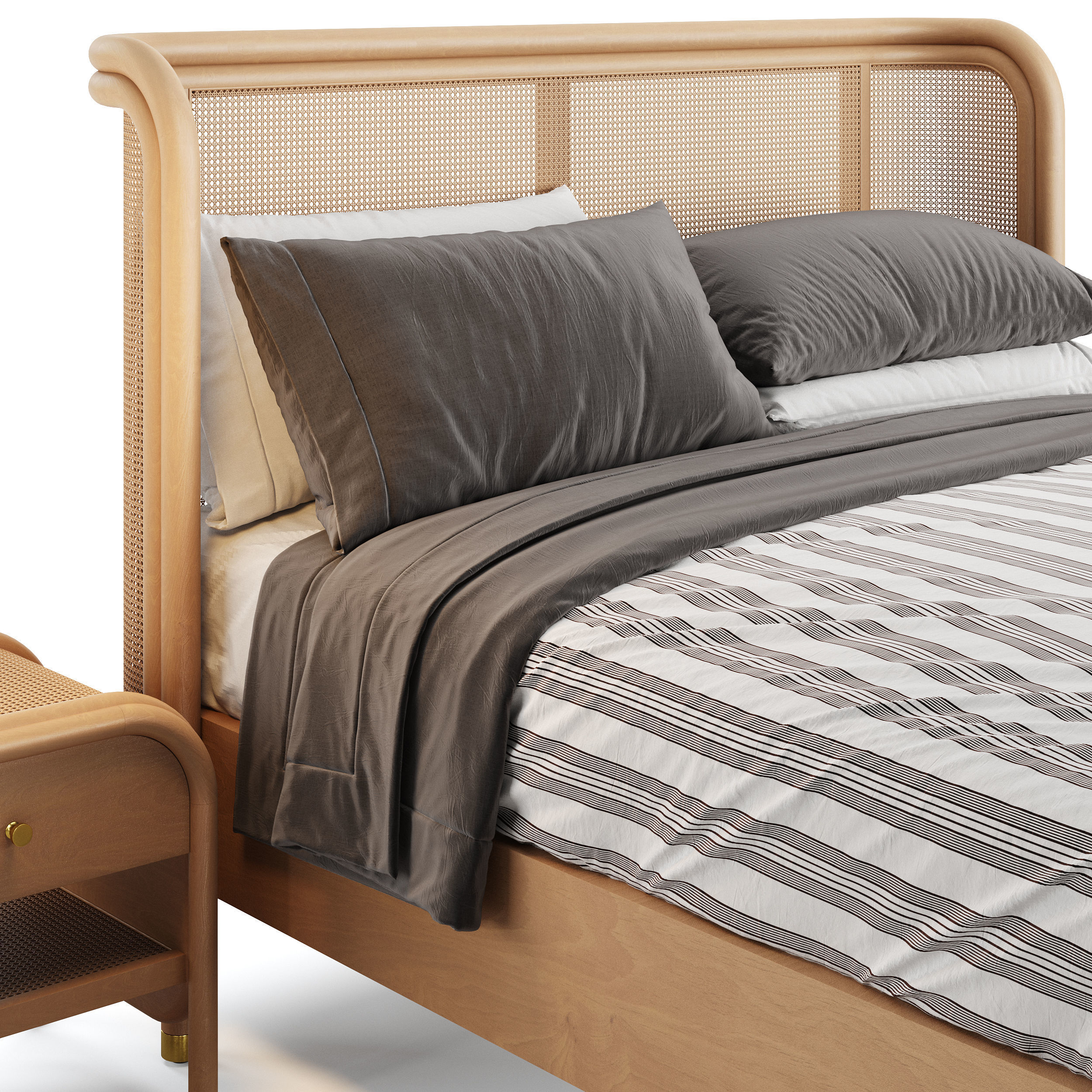 HEATHERFIELD RATTAN BED 3D model | CGTrader