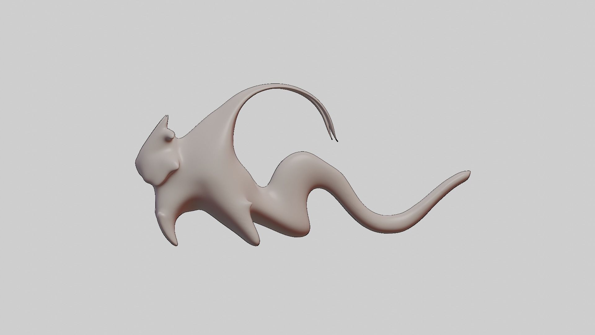 Flashy Cat fluid art sculpture with PBR and HDRI 3D model | CGTrader