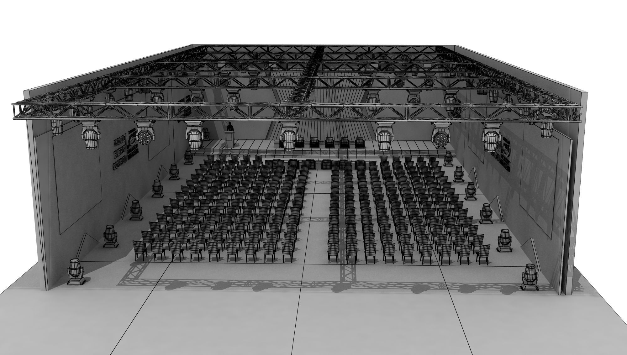 Truss Watchout Stage 79 3D model | CGTrader