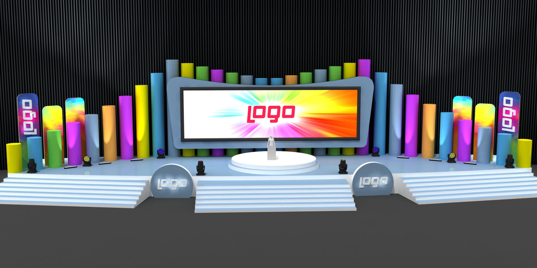 Modern Summit Stage Decor 027 3D model | CGTrader