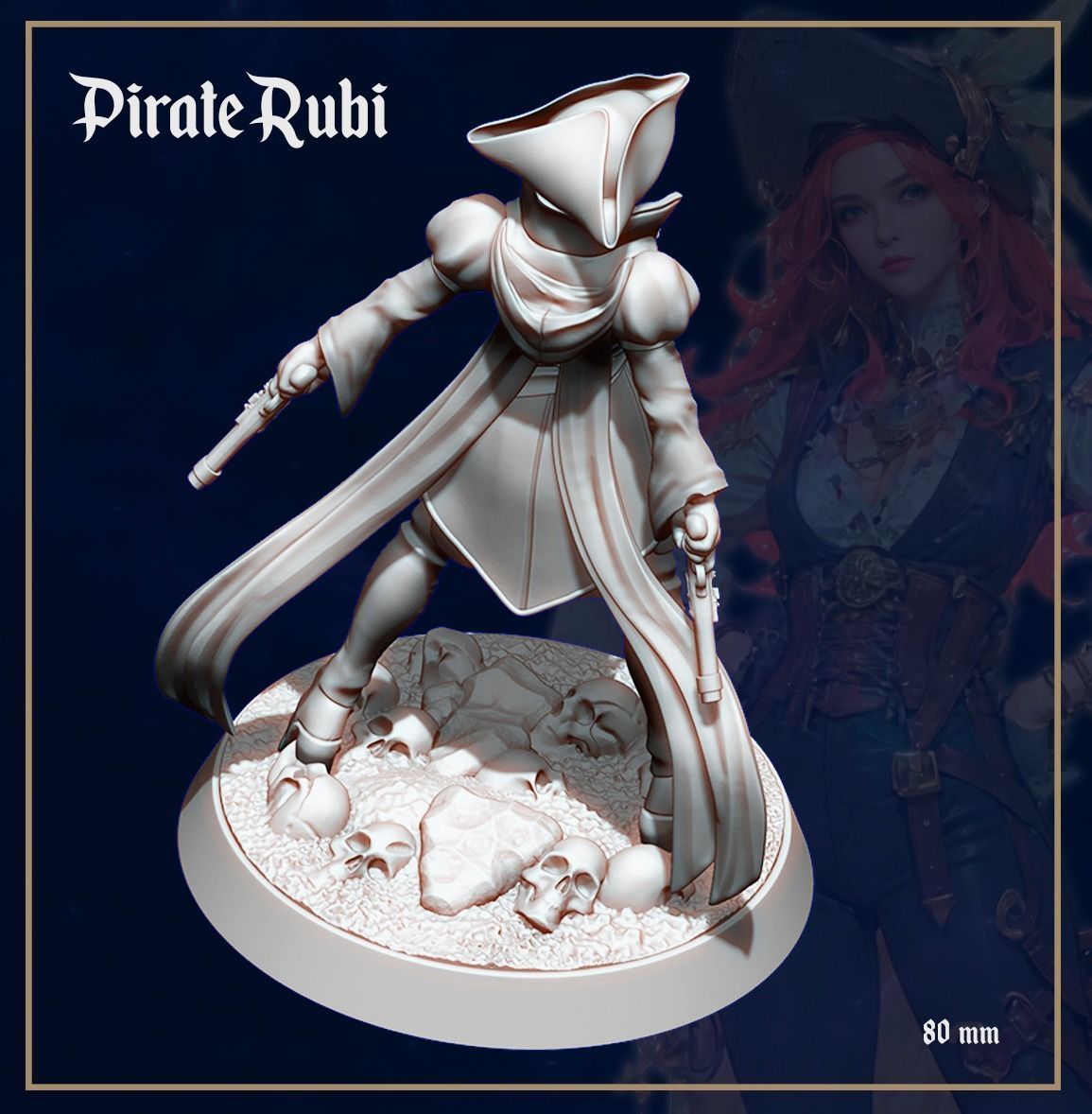 Pirate artificier Ruby 3D model 3D printable | CGTrader