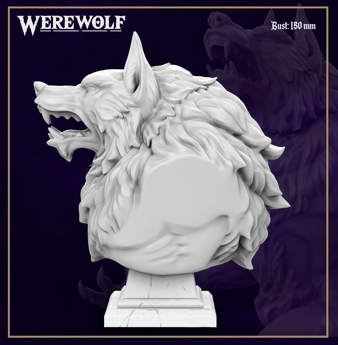 Werewolf miniature and bust 3D model 3D printable | CGTrader