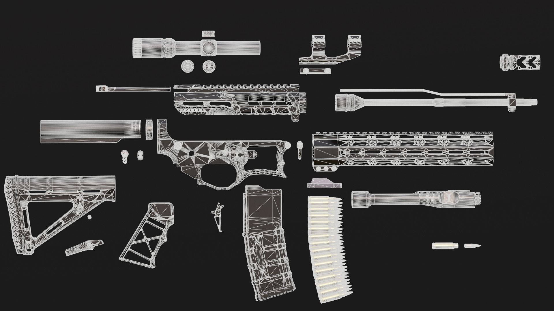 3D model M4 Custom VR / AR / low-poly | CGTrader