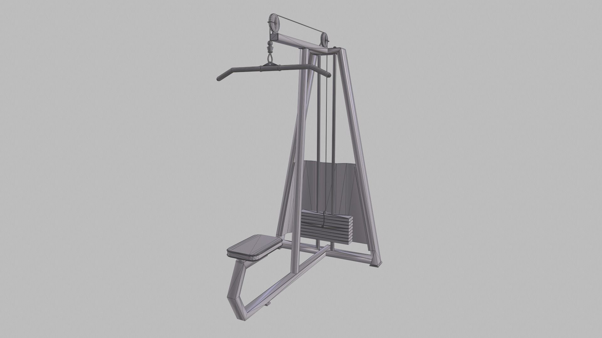 Lat pulldown machine 3D model | CGTrader