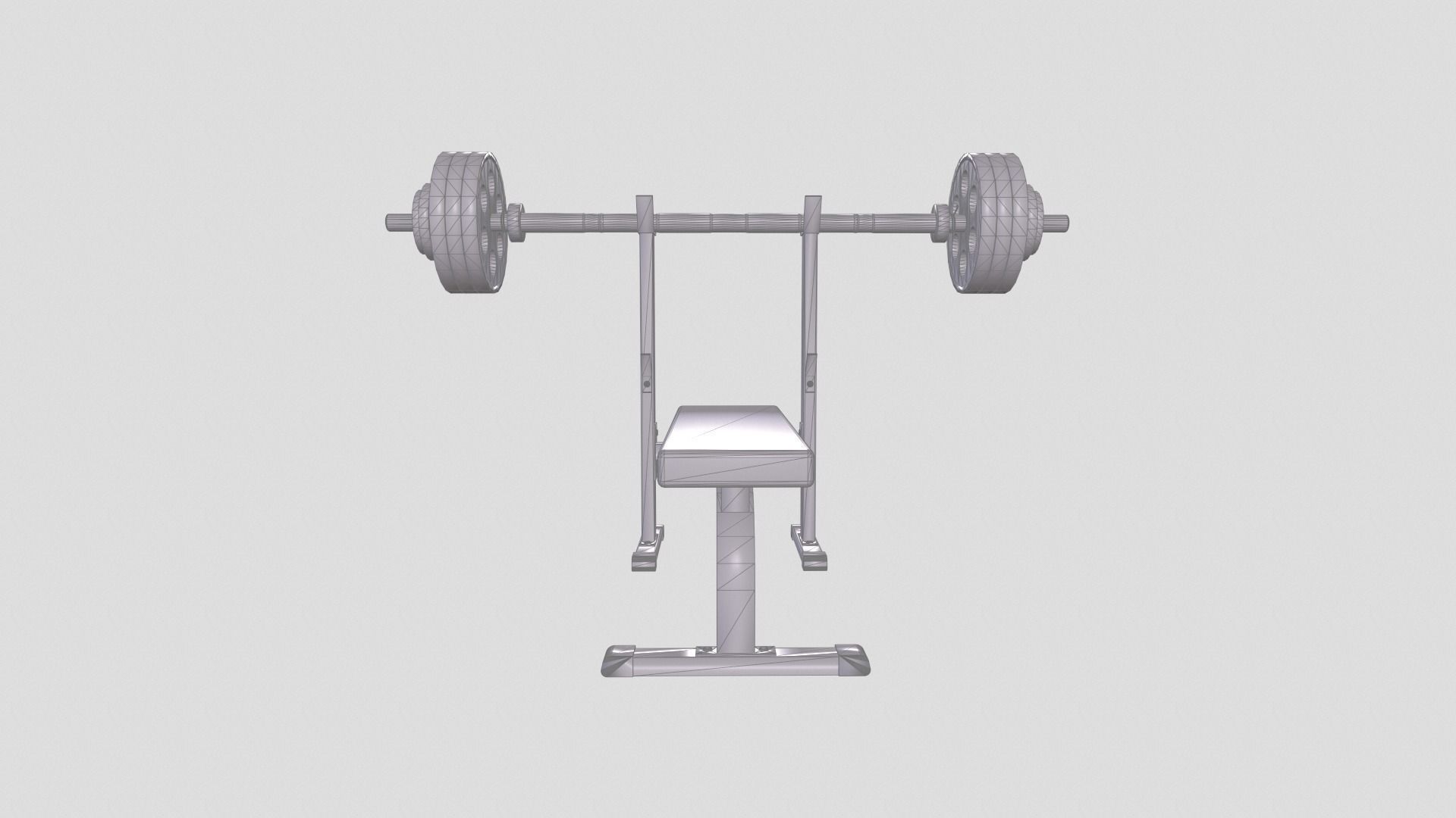 Bench press machine 3D model | CGTrader