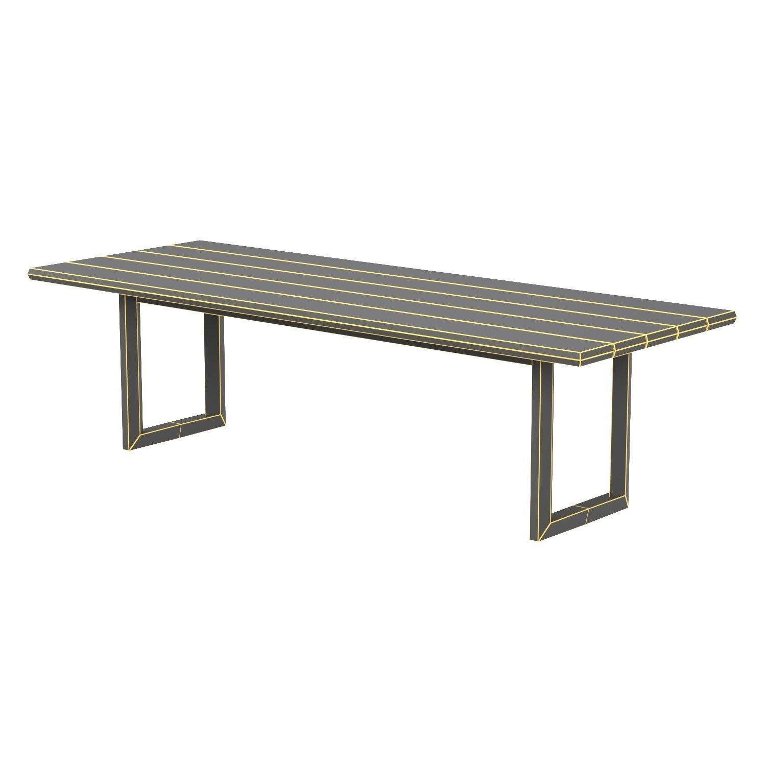 Paloma Teak Rectangular Dining Table 3D model | CGTrader