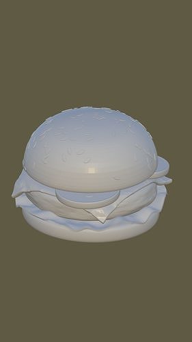 Burger free 3D model 3D printable | CGTrader
