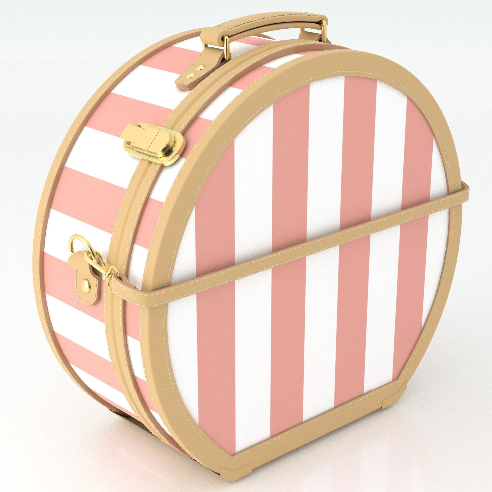 Illustrator Pink Hatbox Large 3D model | CGTrader