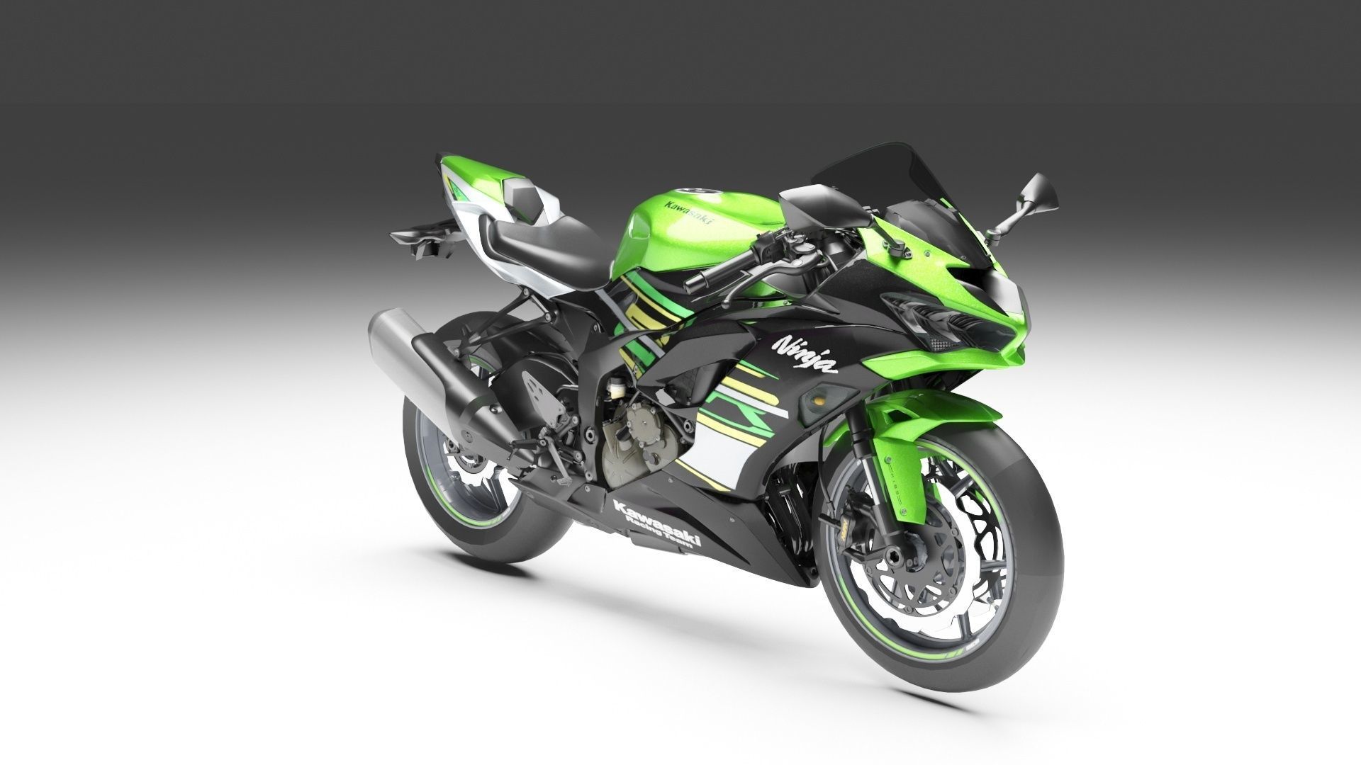 Kawaski Ninja ZX-6R 2019 3D model | CGTrader