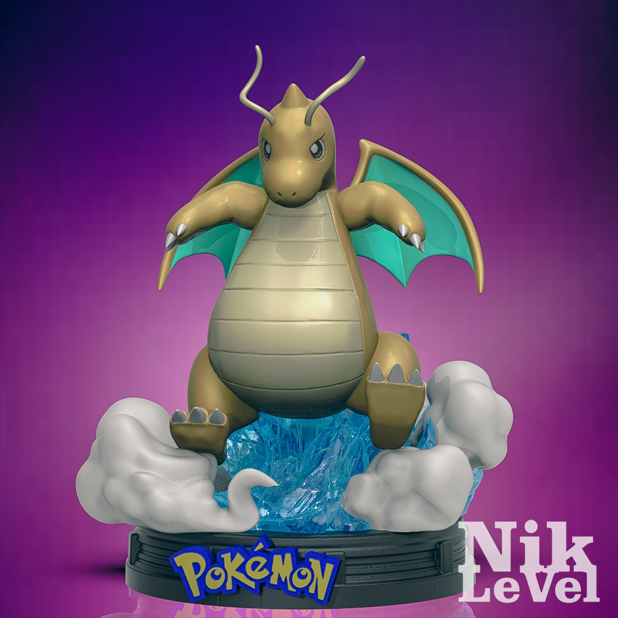 Dragonite Pokemon 3D Printable 3D model 3D printable | CGTrader