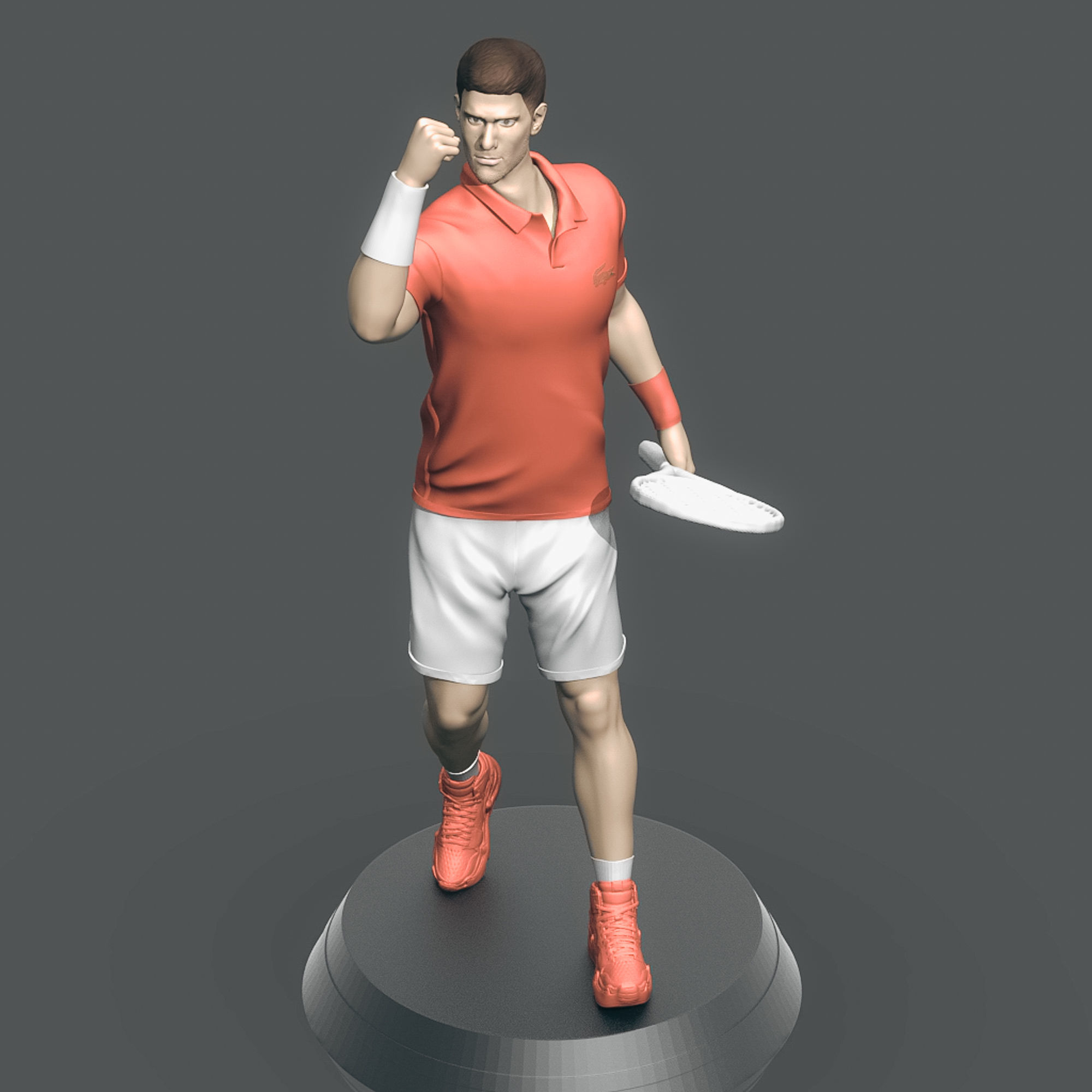 Novak Djokovic 3D Printable 3 3D model 3D printable | CGTrader