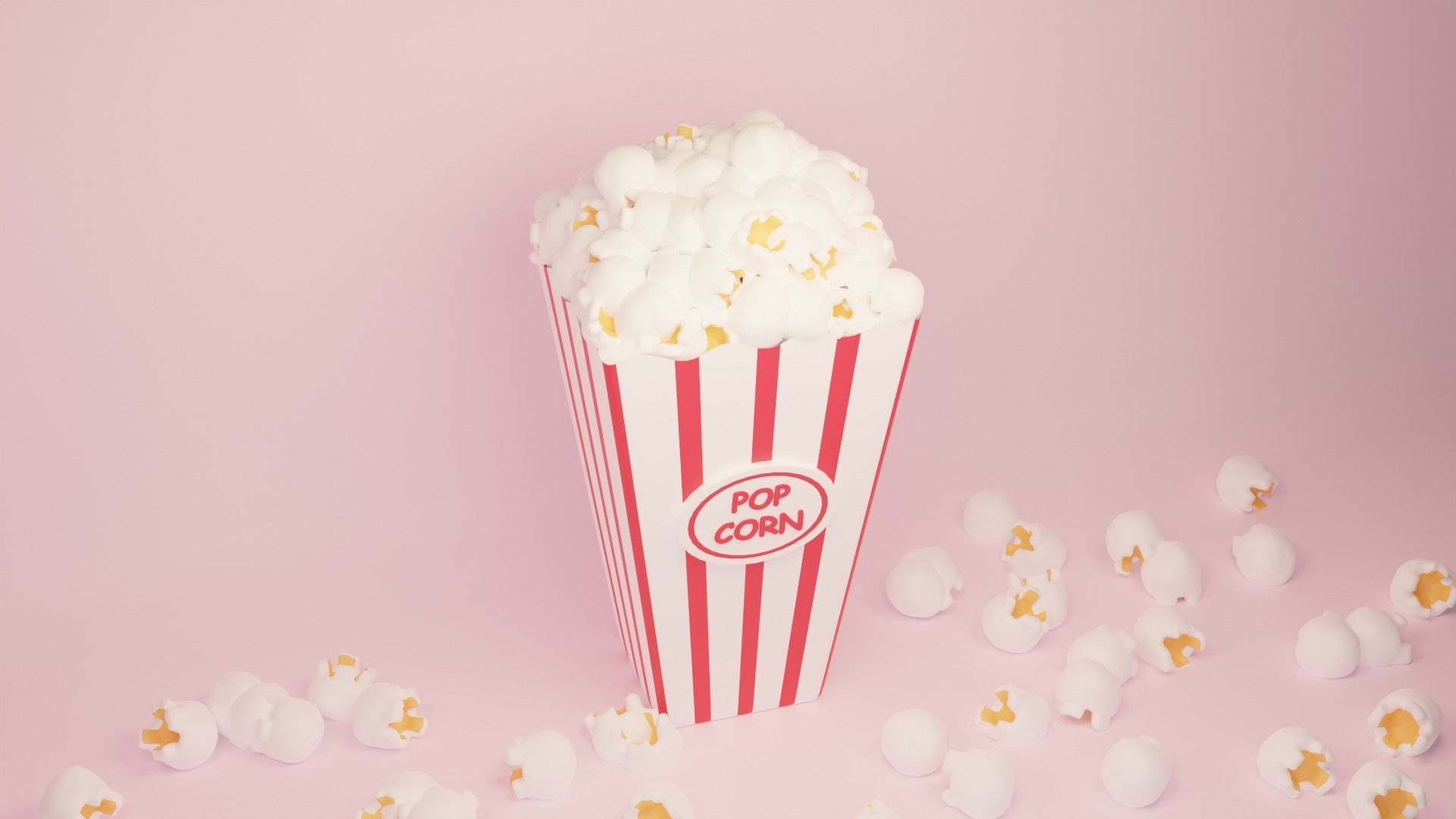 3D model Popcorn VR / AR / low-poly | CGTrader