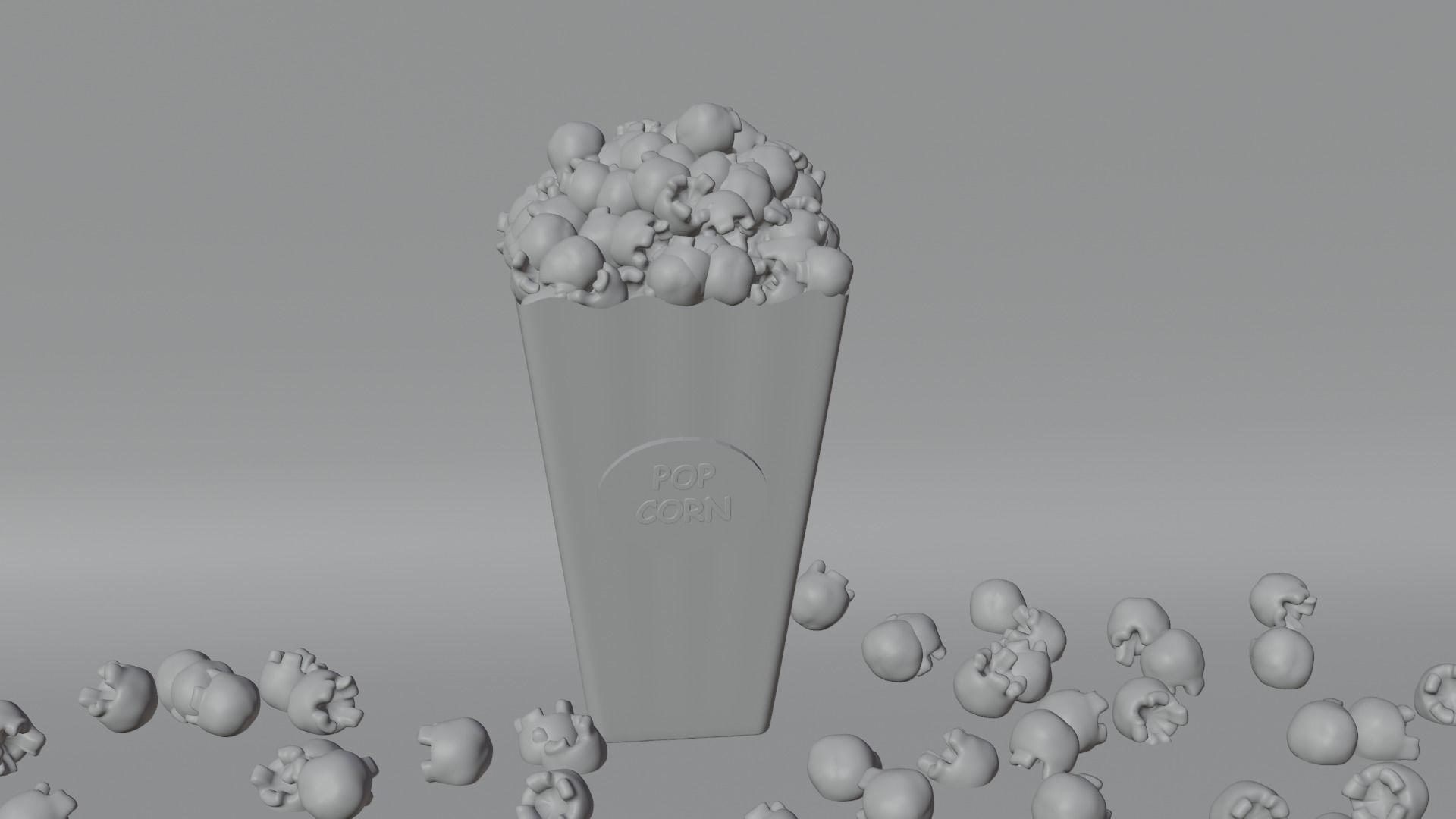 3D model Popcorn VR / AR / low-poly | CGTrader
