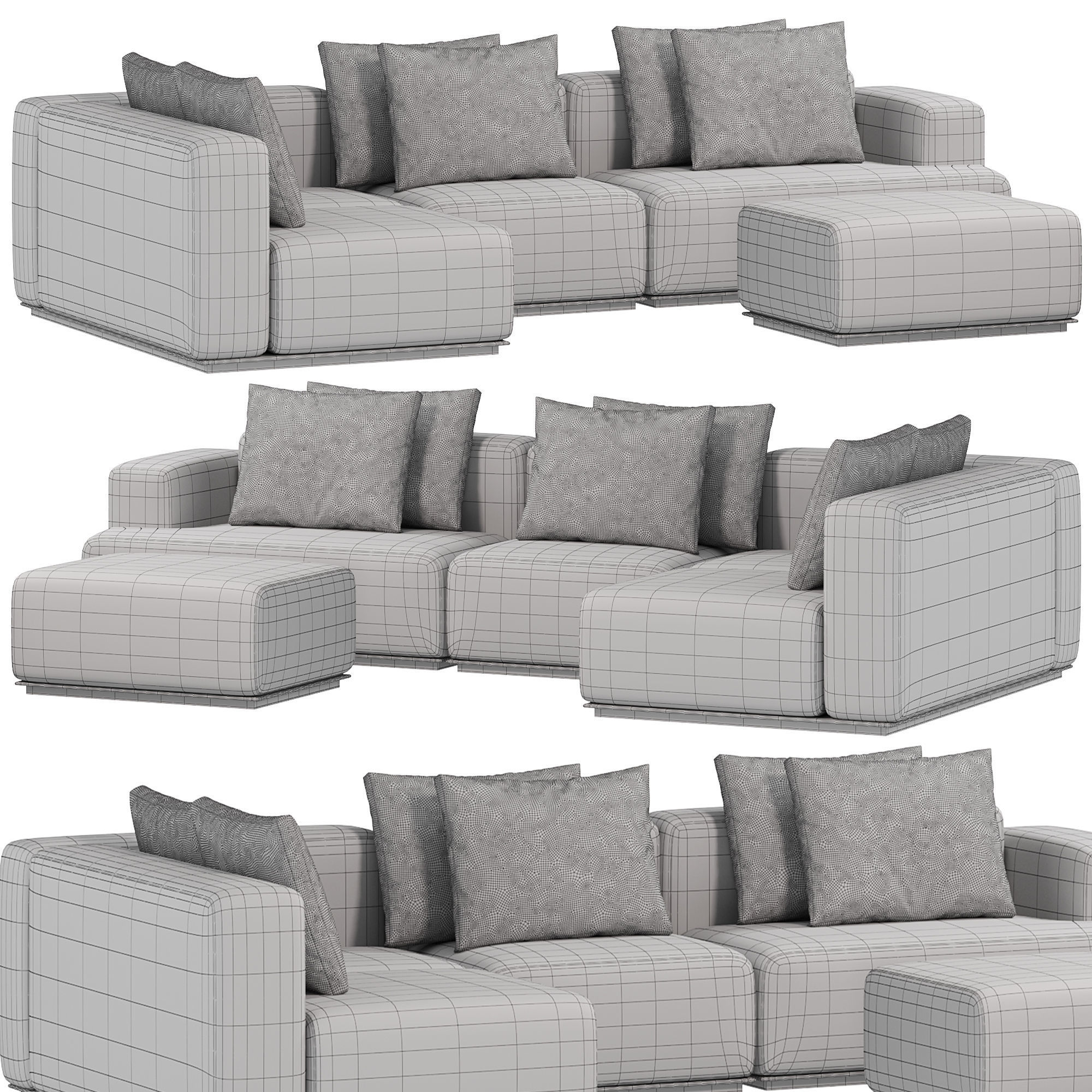 ZEPPELIN SOFA BY ADAM COURT 3D model | CGTrader