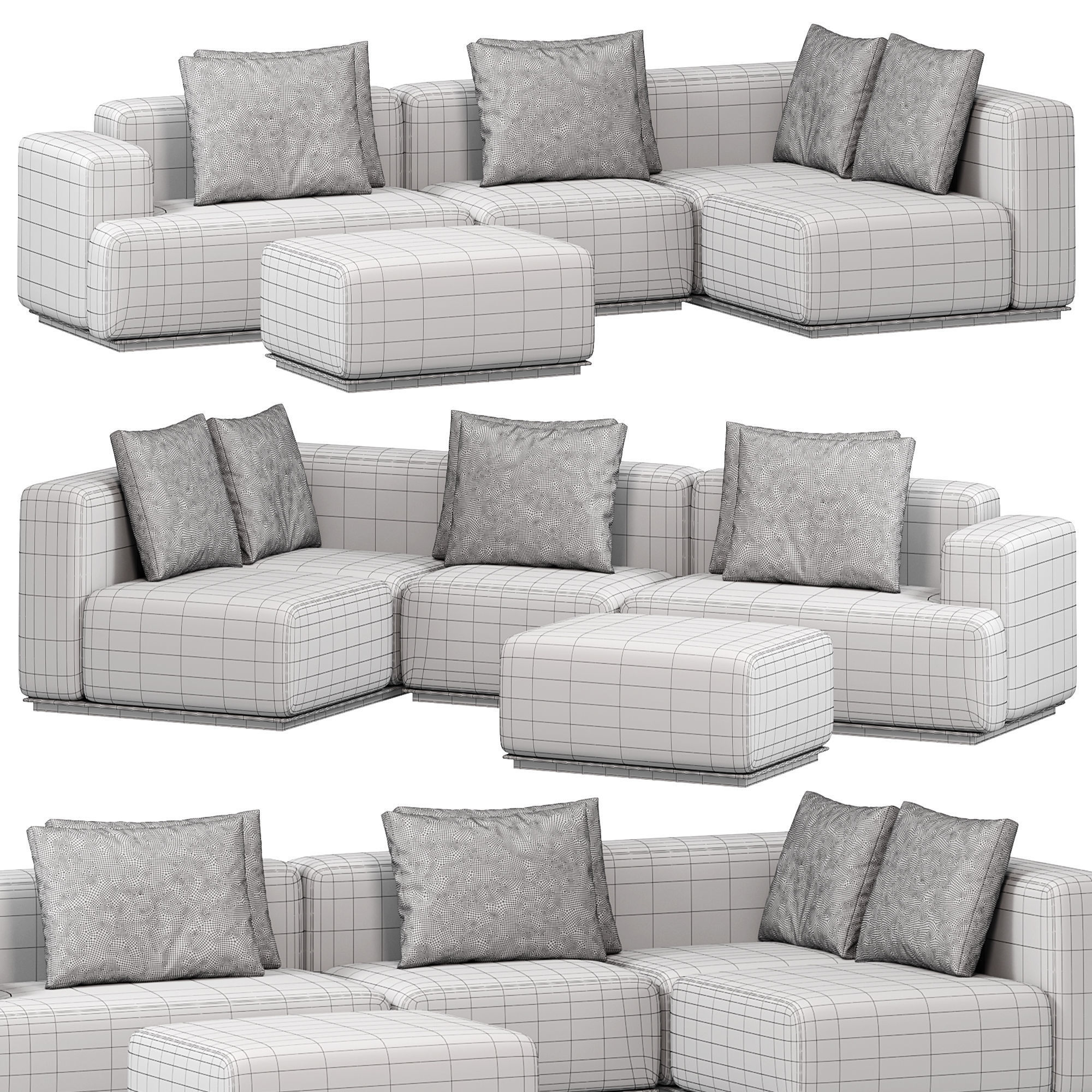 ZEPPELIN SOFA BY ADAM COURT 3D model | CGTrader