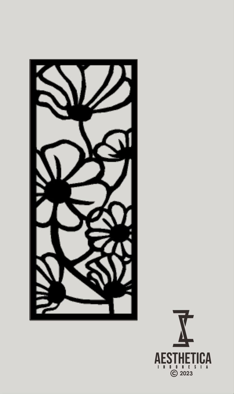 flower pattern b for cnc router and laser cutting 3D model | CGTrader