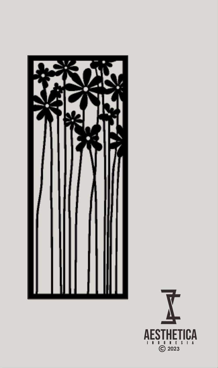 flower pattern b for cnc router and laser cutting 3D model | CGTrader