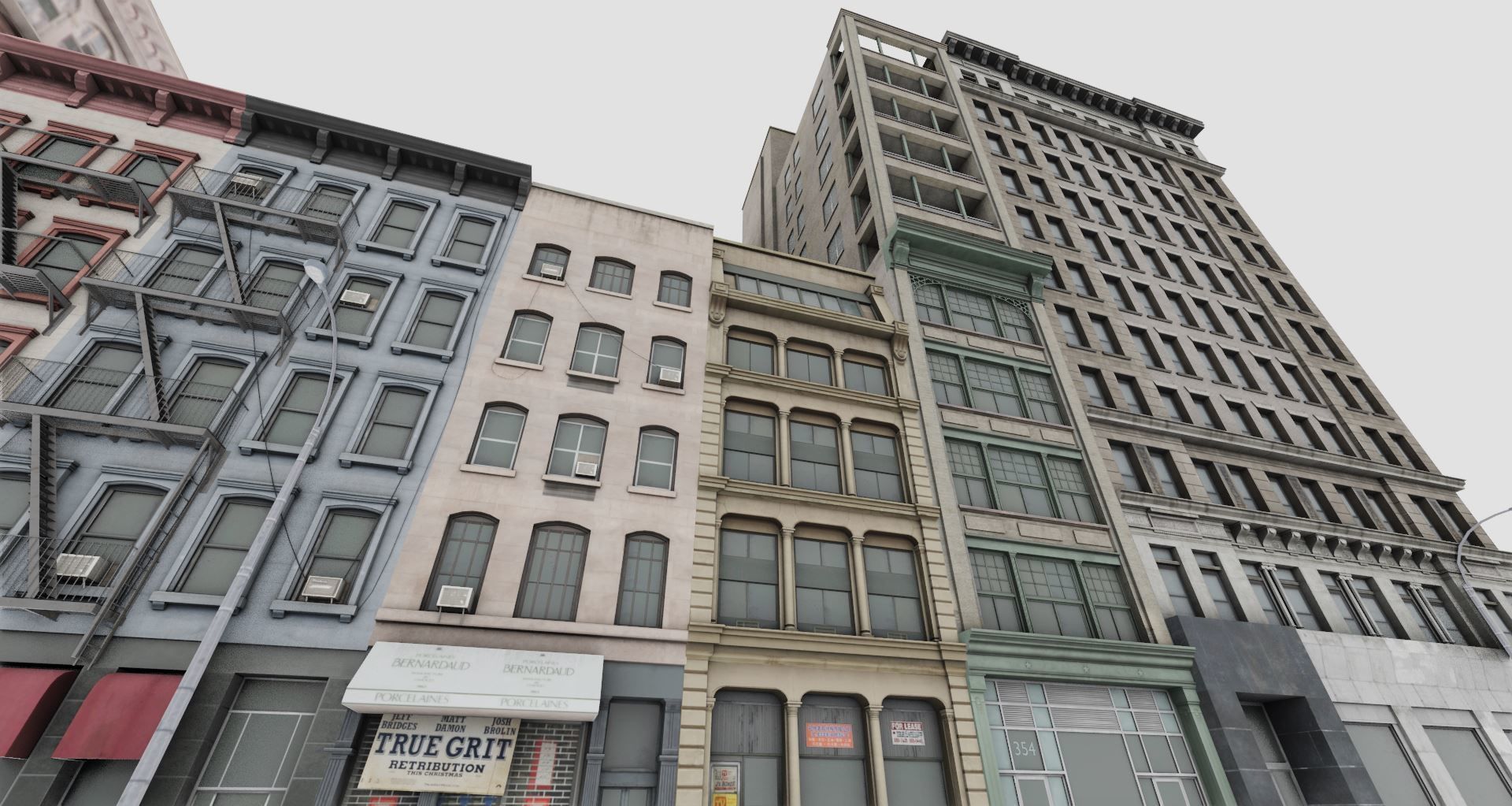 3D model Manhattan Modular City Block 358 Broadway Street VR / AR / low ...