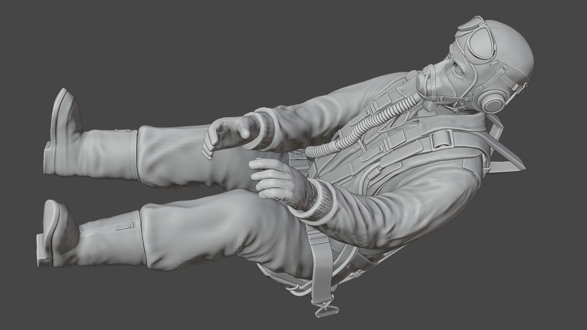 US WWII Fighter Pilot 3D model 3D printable | CGTrader