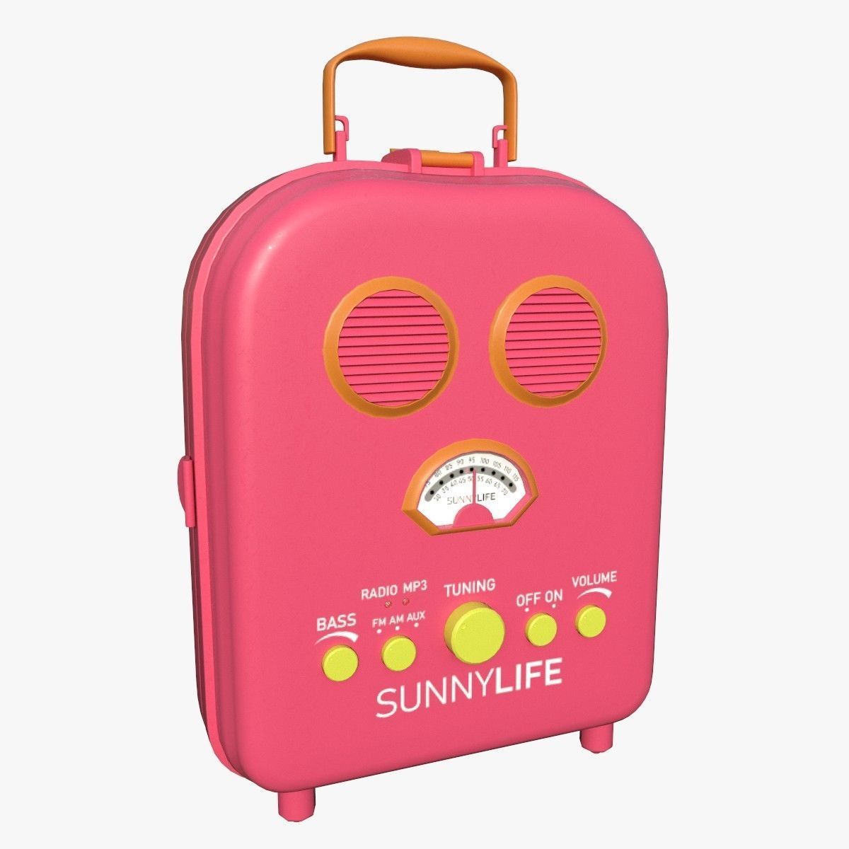 Cartoon Style Stylized Radio Sunnylife Radio Pink Edition 3D model ...