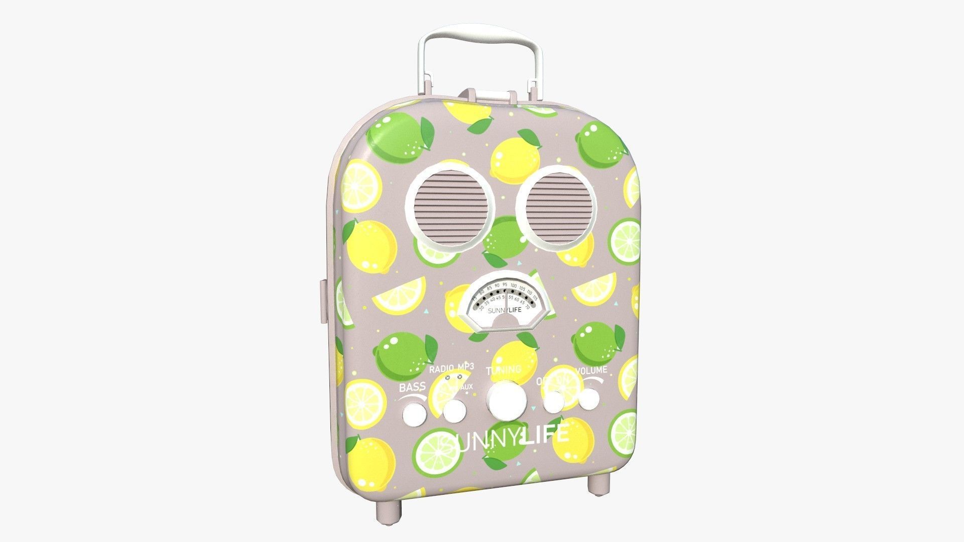 Cartoon Style Stylized Radio Sunnylife Radio Lemon Edition 3D model ...