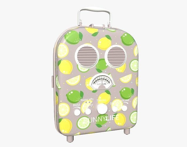 Cartoon Style Stylized Radio Sunnylife Radio Lemon Edition 3D model ...