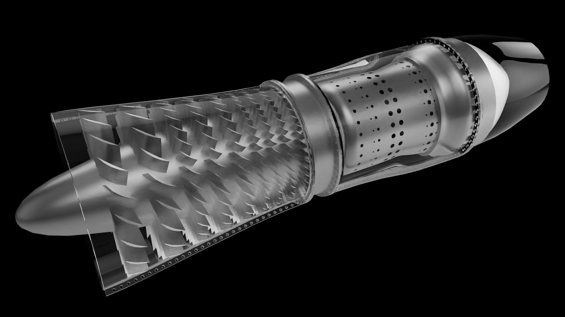 axial-jet-engine 3D model 3D printable | CGTrader