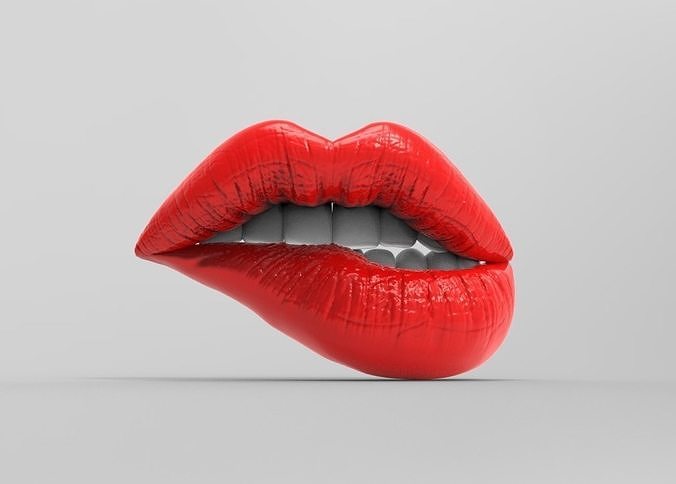 lips bite 3D model 3D printable | CGTrader
