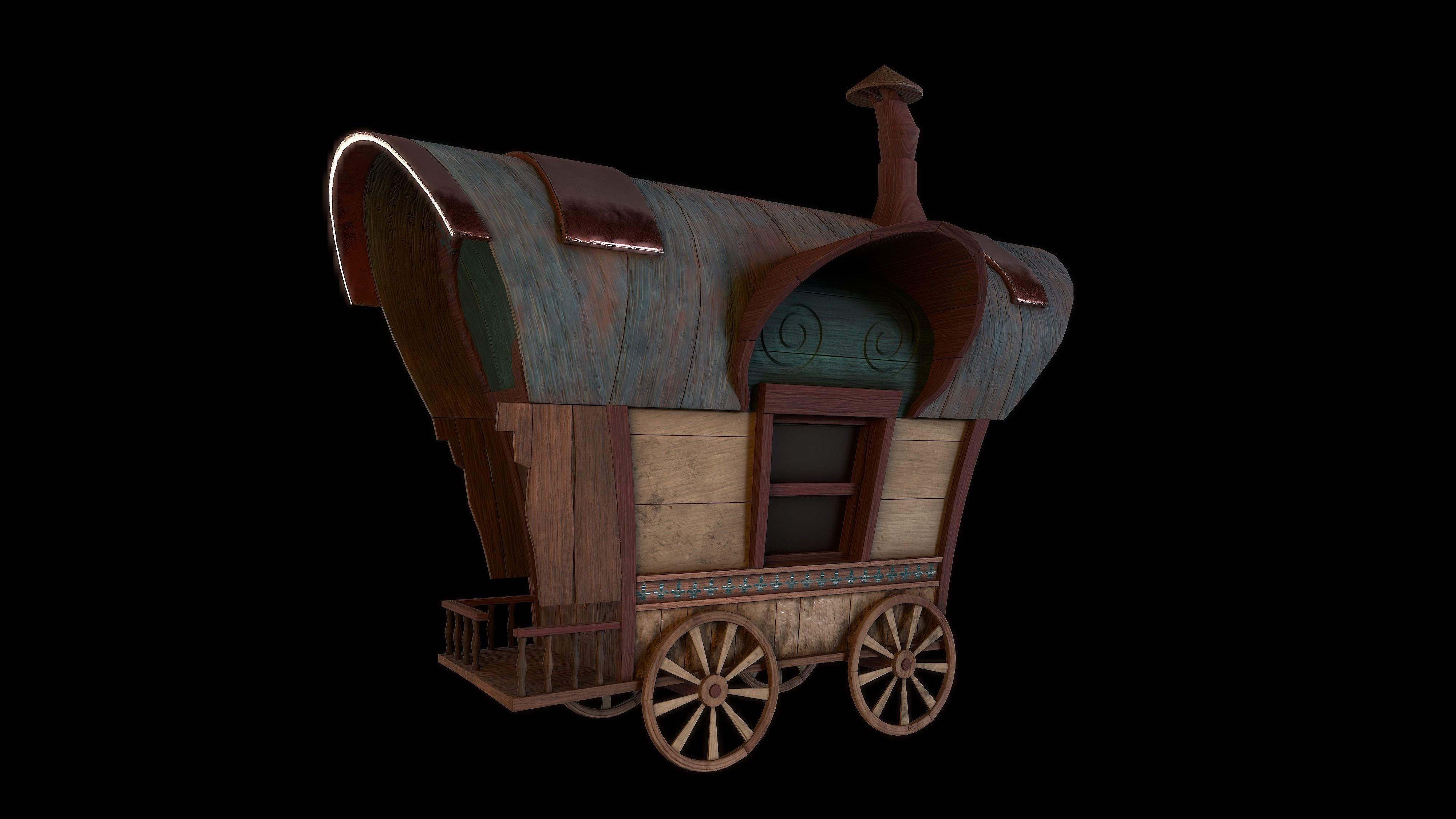 3D model Medieval Carriage VR / AR / low-poly | CGTrader