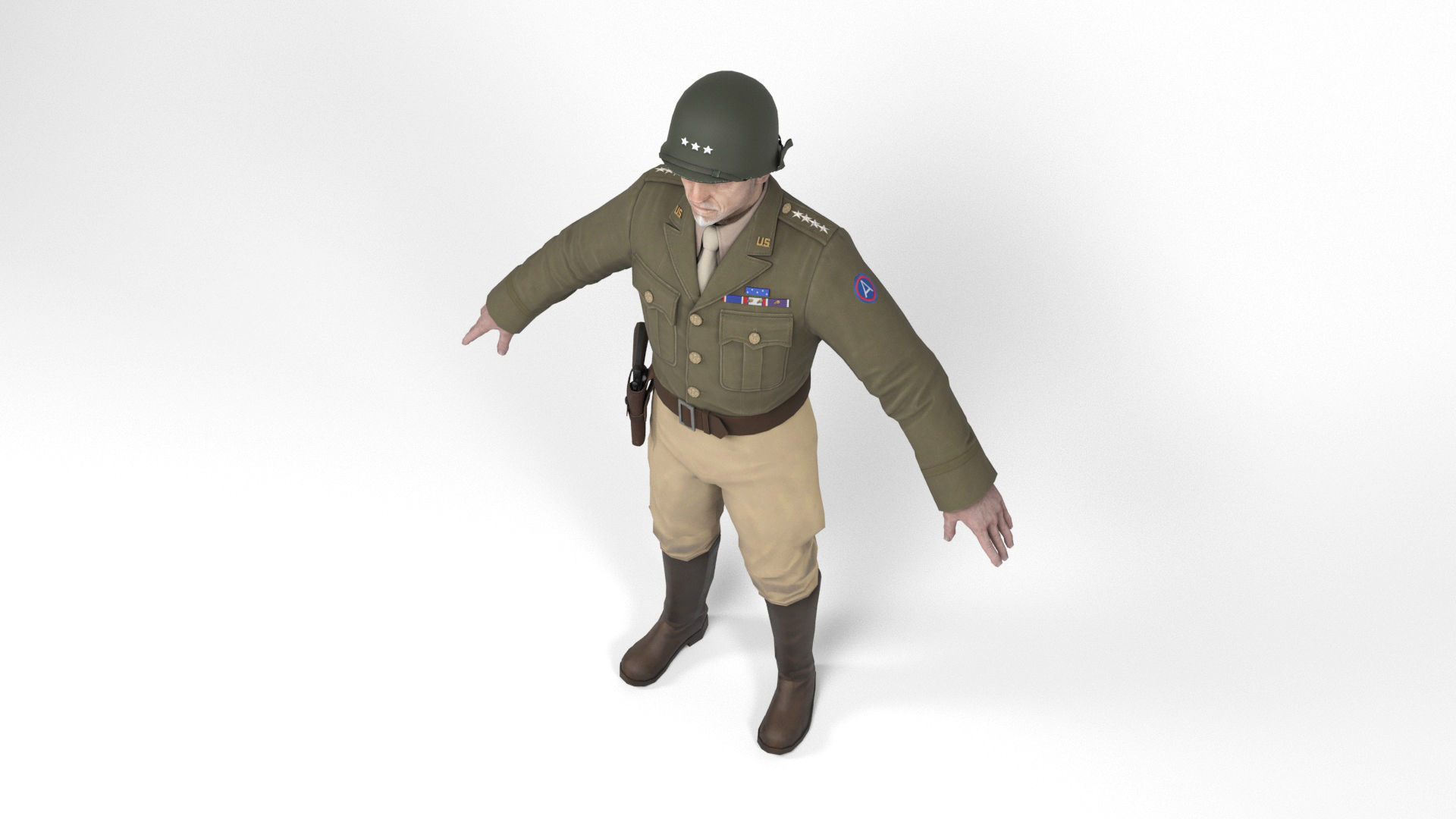 3D model Allied General VR / AR / low-poly | CGTrader