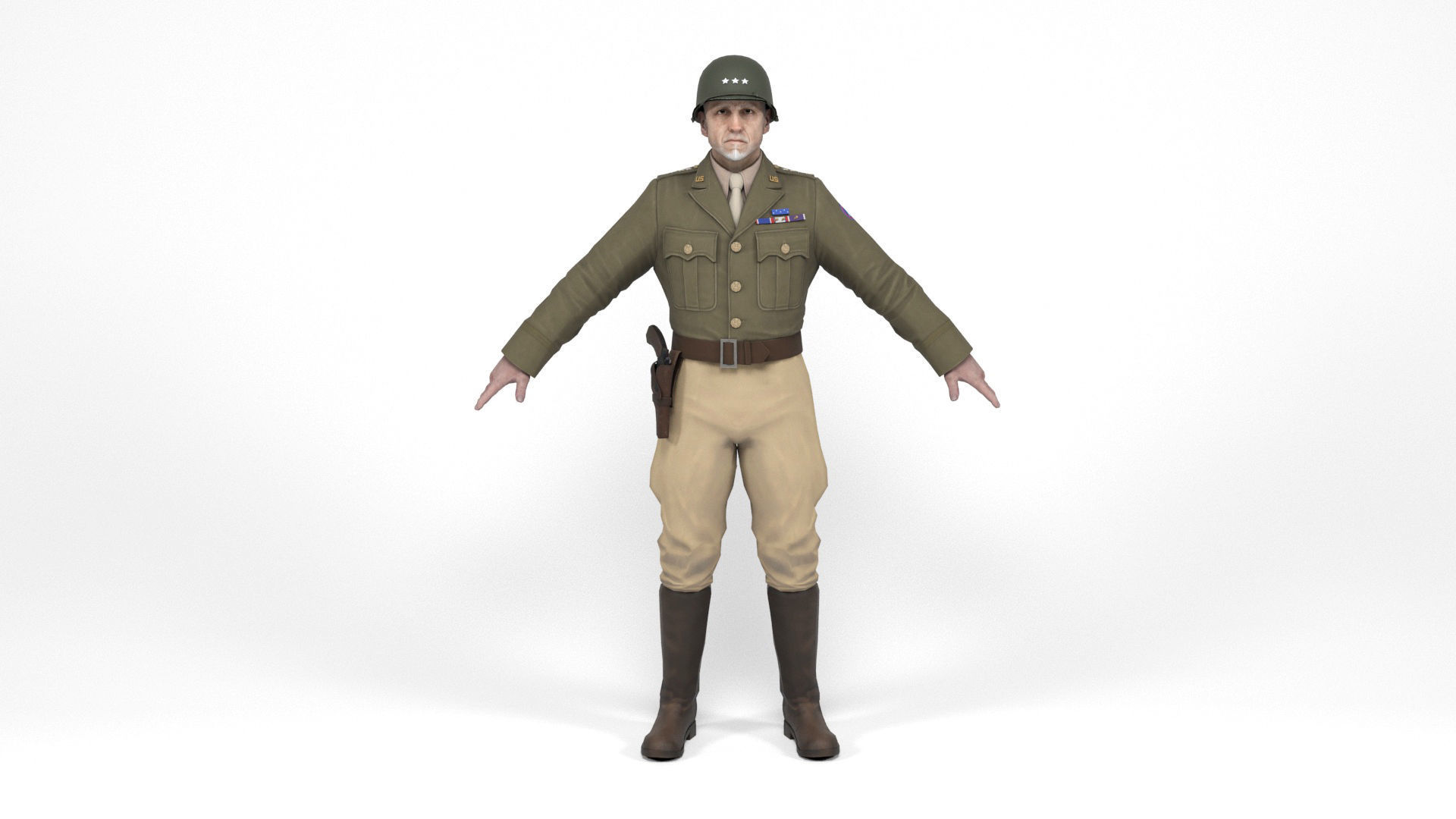 3D model Allied General VR / AR / low-poly | CGTrader