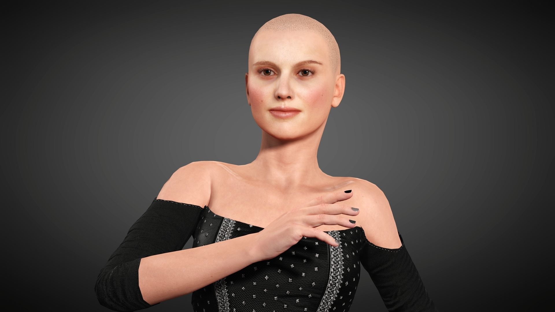 3D model Natalie Portman Rigged animated 2500 Free animations tutorial ...