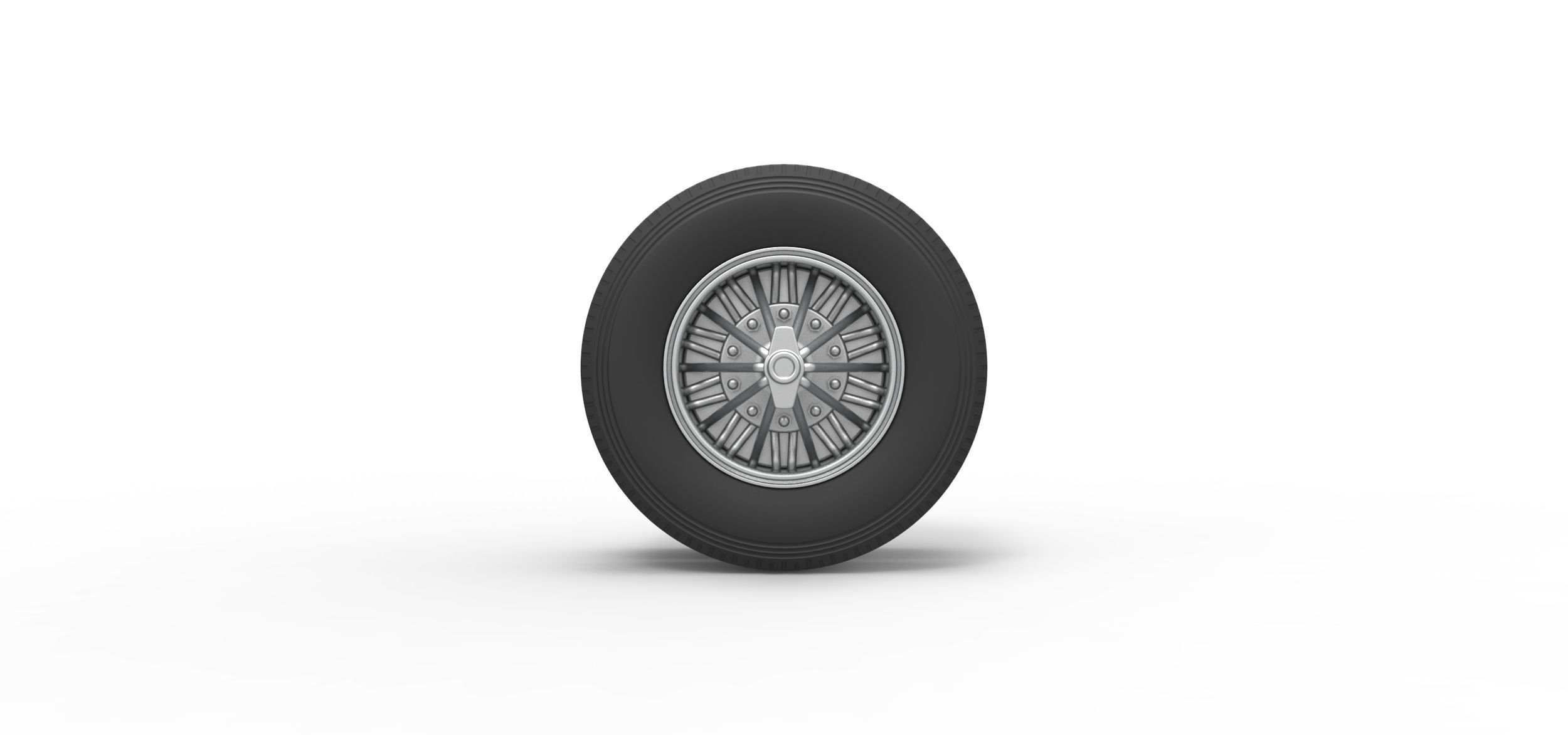 Rear custom Slab wheel of semi truck Scale 1 to 25 3D model 3D ...