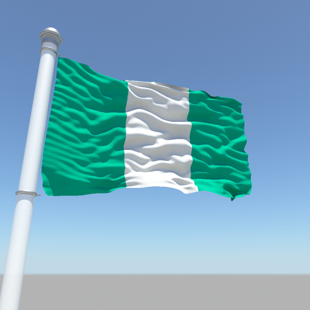 Nigeria flag 3D model | CGTrader