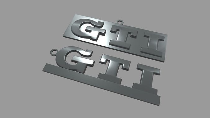Volkswagen GTI Key Ring Chain 3D model 3D printable | CGTrader