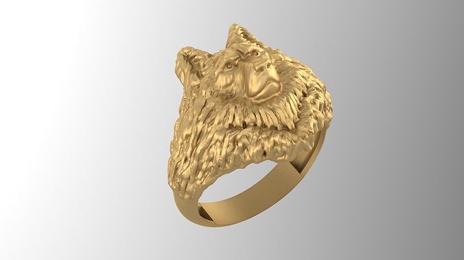 Wolf Ring 3D model 3D printable | CGTrader