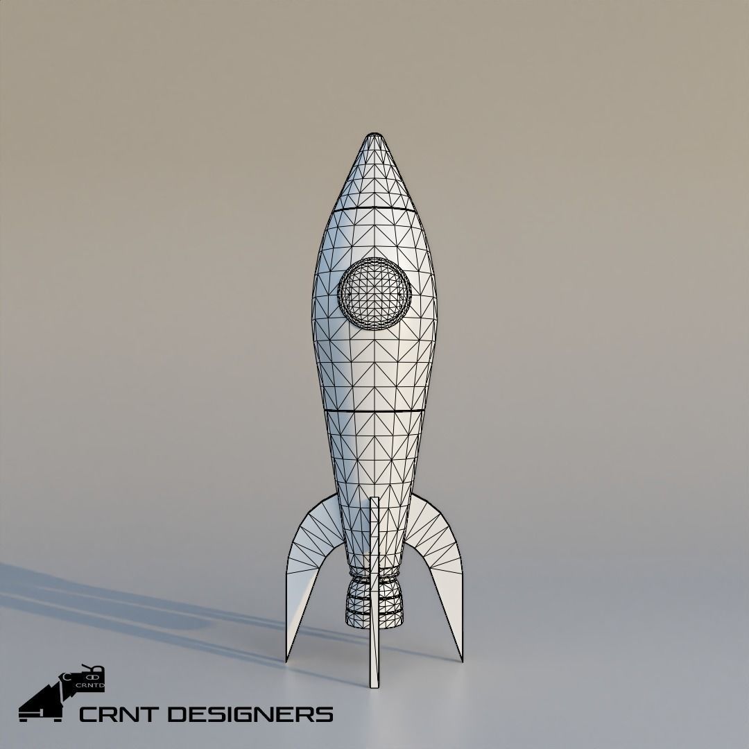 3D model Cartoon Rocket Low Poly 3D Model VR / AR / low-poly | CGTrader