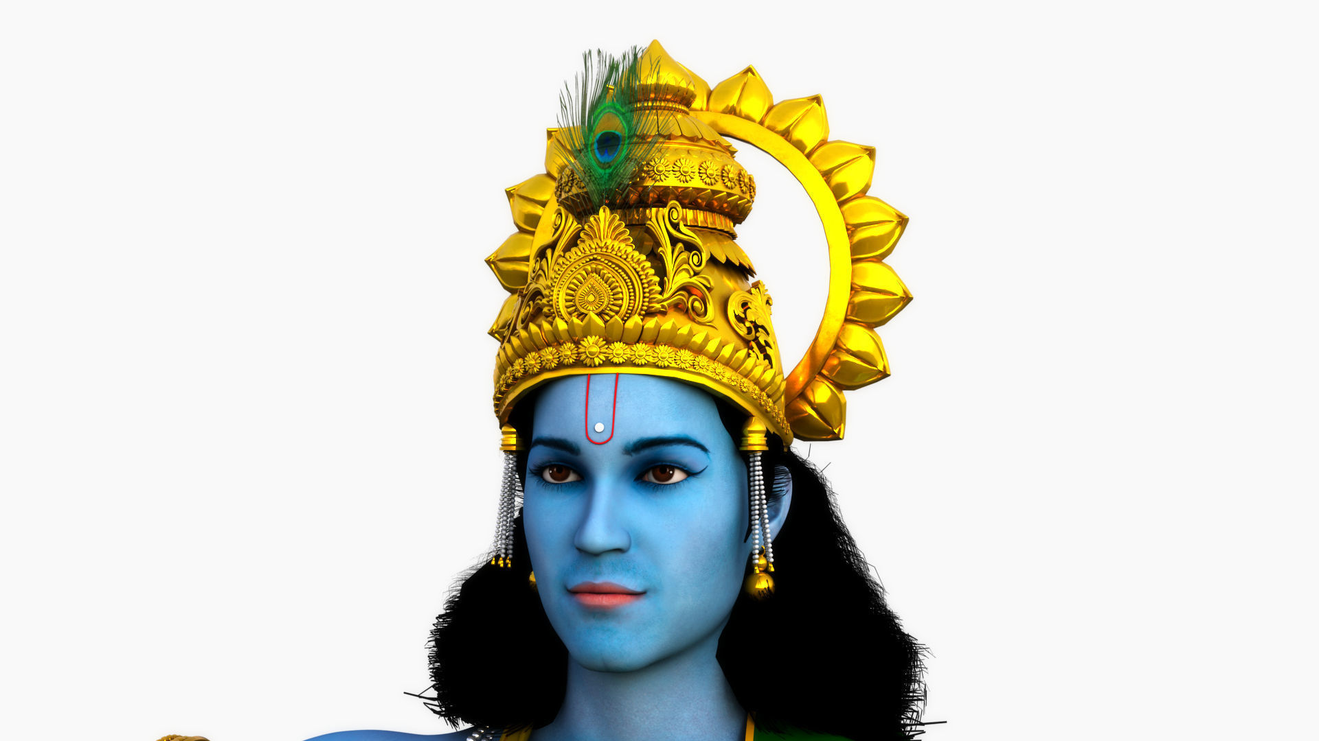 lord krishna t pose 3D model | CGTrader
