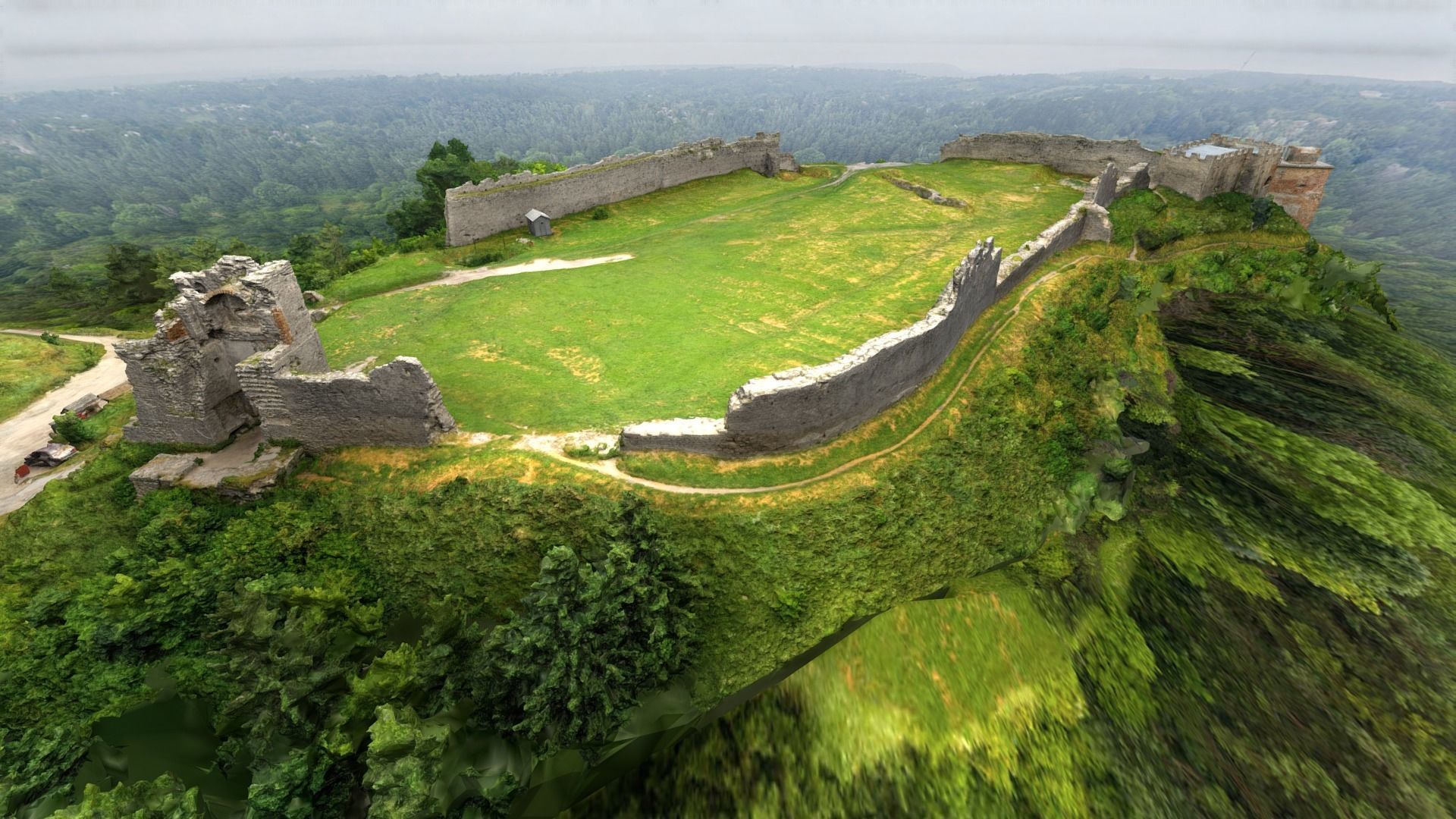 3D model - Ruins Castle Kremenets - Ukraine - usdz gltf fbx 3D model ...