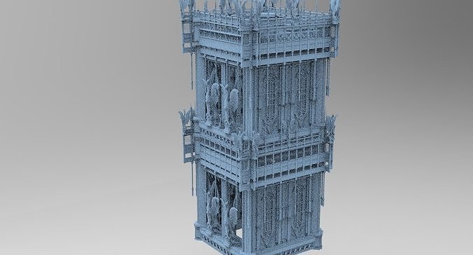 Drake cathedral tower 2 3D model | CGTrader